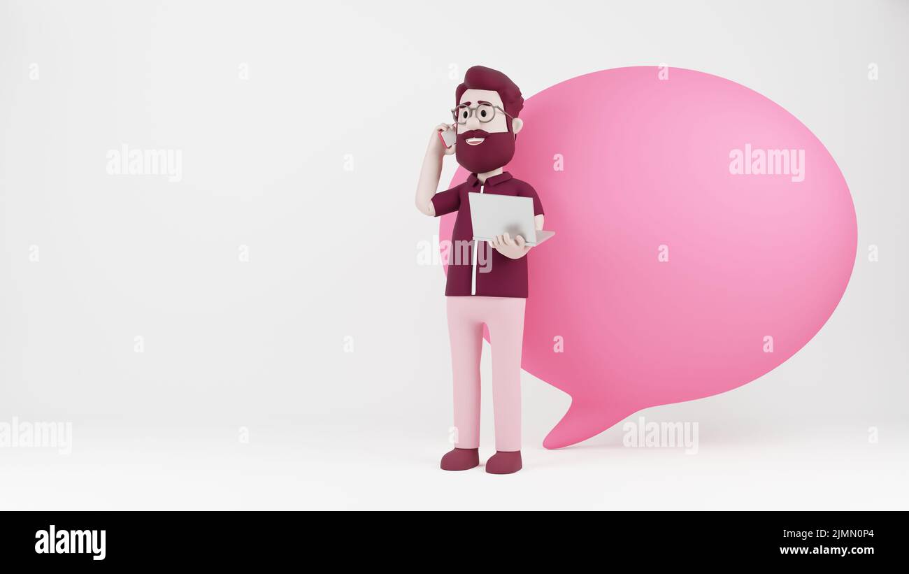 3d guy cellphone hi-res stock photography and images - Alamy