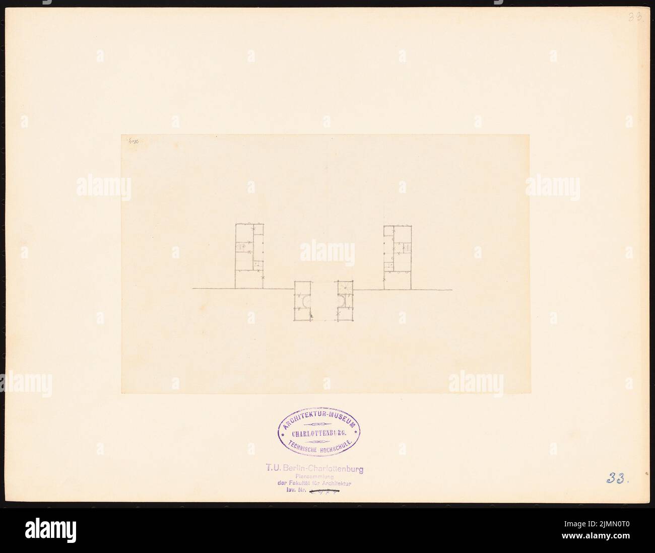Holz Wilhelm Ferdinand (1799-1873), gate building (without date): floor ...