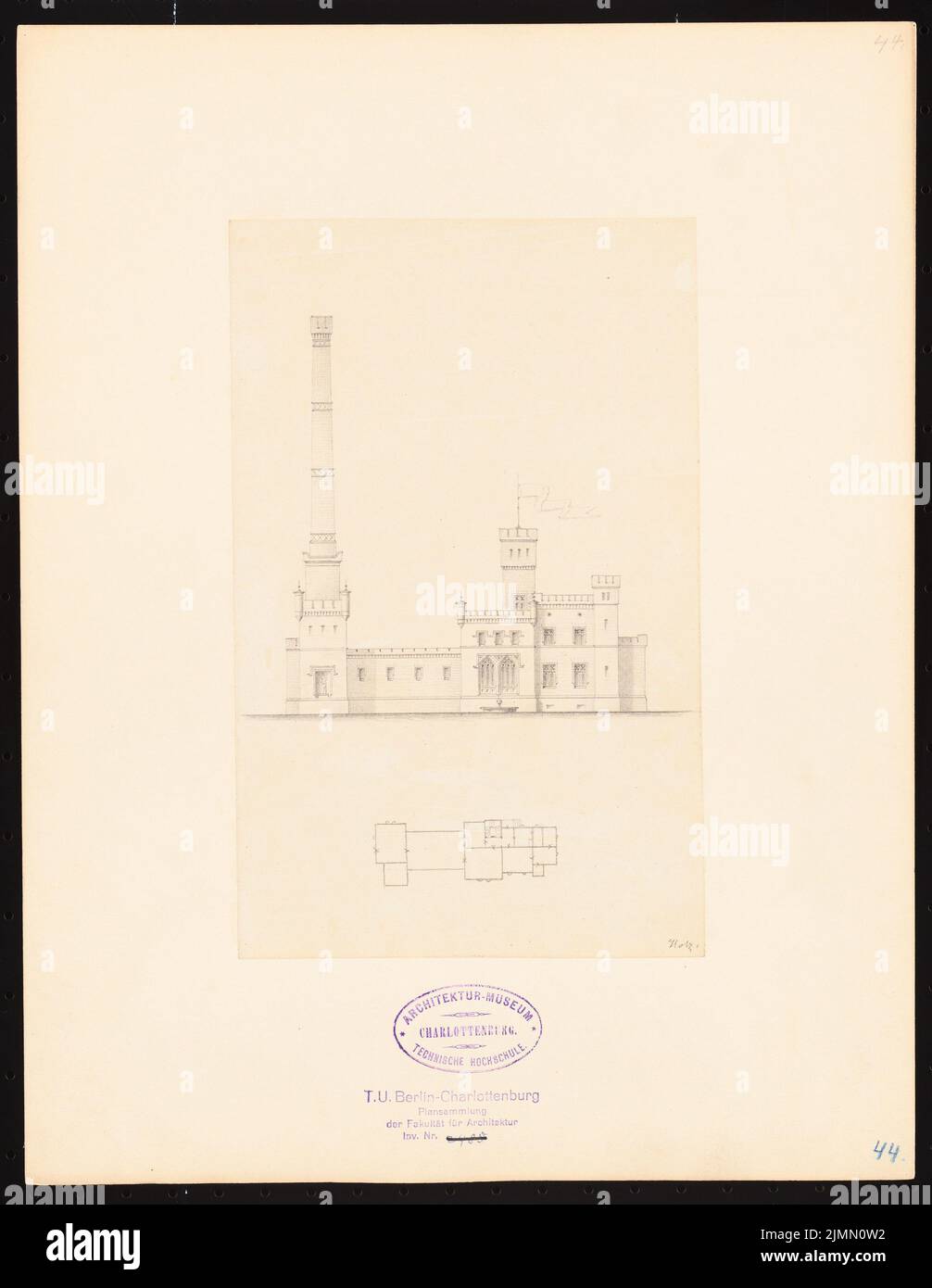 Holz Wilhelm Ferdinand (1799-1873), Castle-like building (without date ...