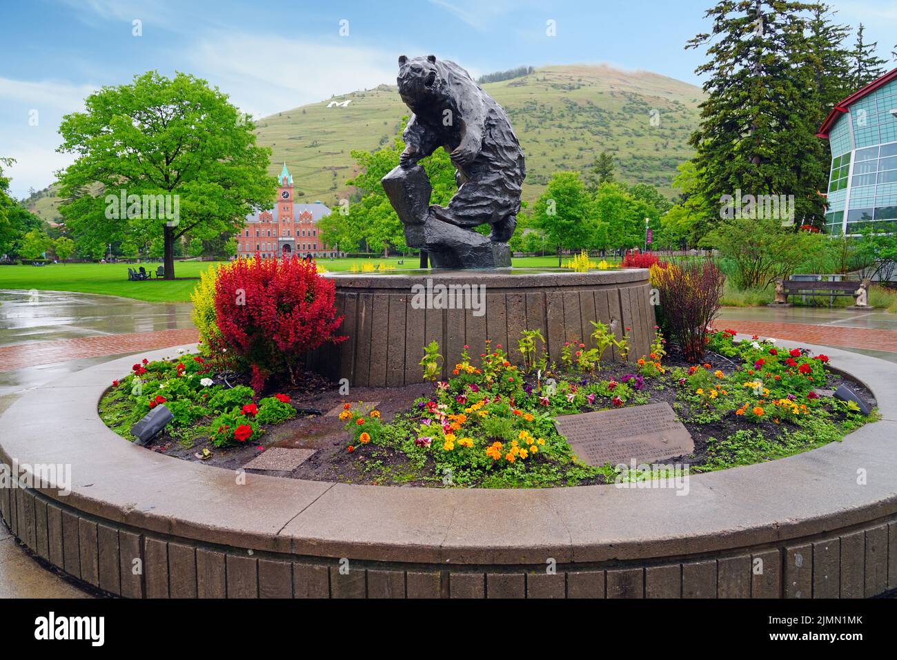 MISSOULA, MT -10 JUN 2021- View of the college campus of the University ...