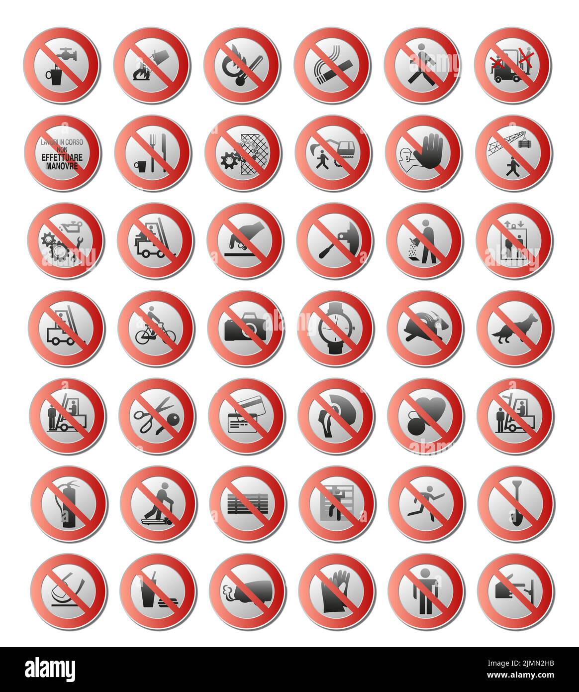 Prohibited signs forbidden round hi-res stock photography and images ...