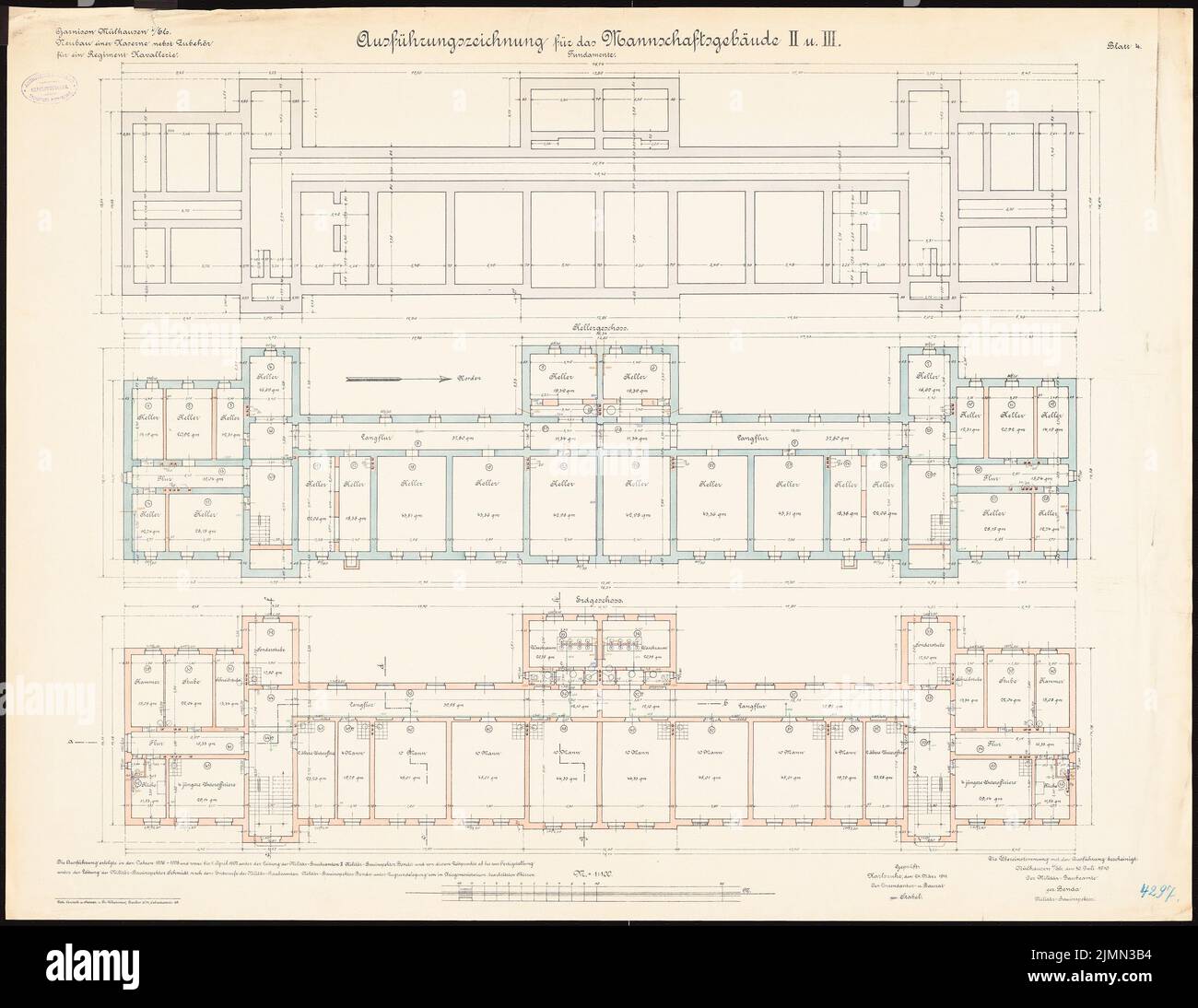 Benda, cavalry barracks in Mülhausen (1906-1908): Team building II. And ...