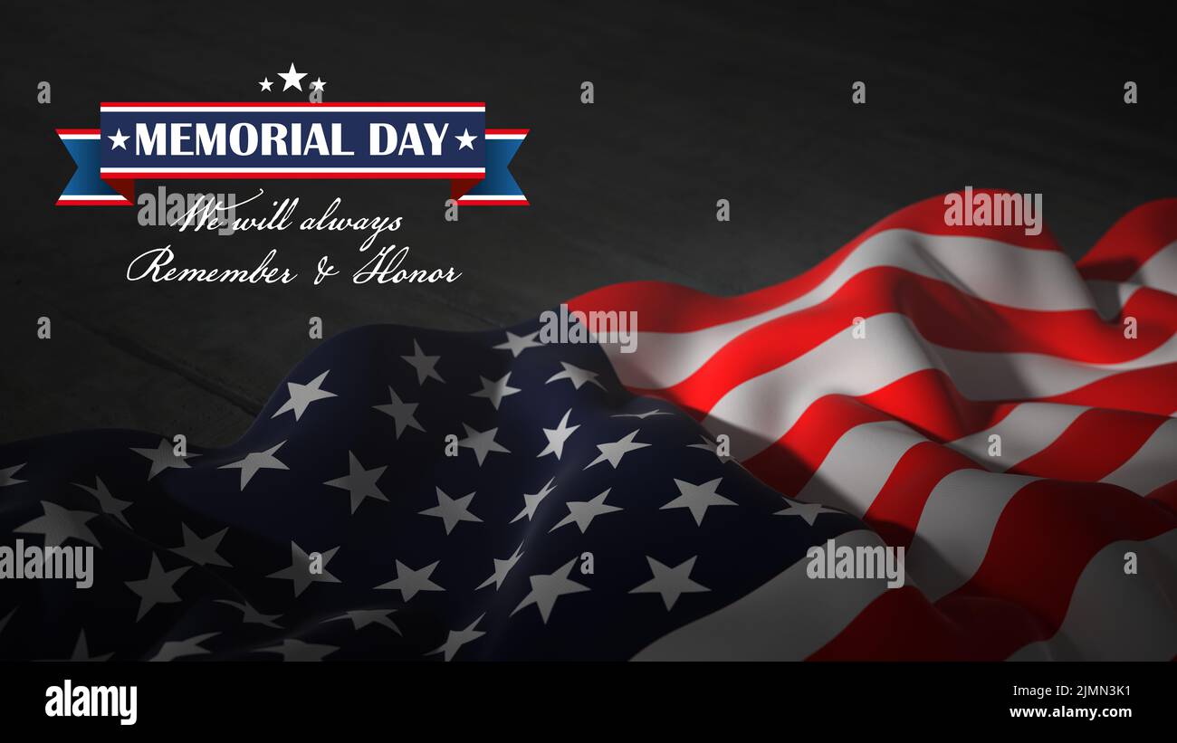 Memorial Day US Flag Stock Photo - Alamy