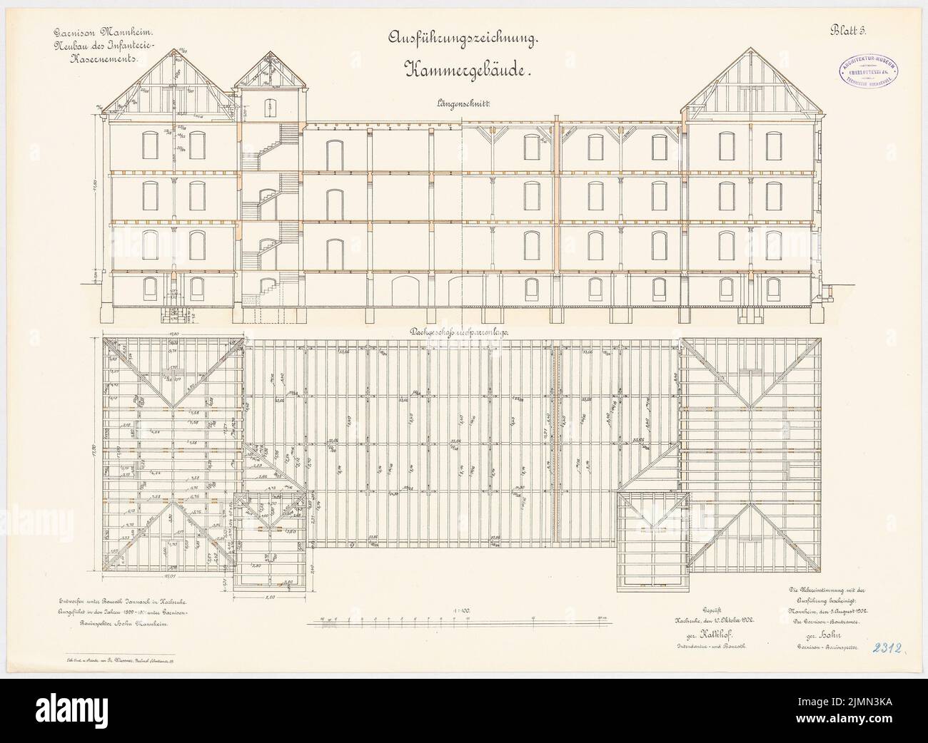 Jannasch, garrison of the infantry barrier in Mannheim. Chamber ...
