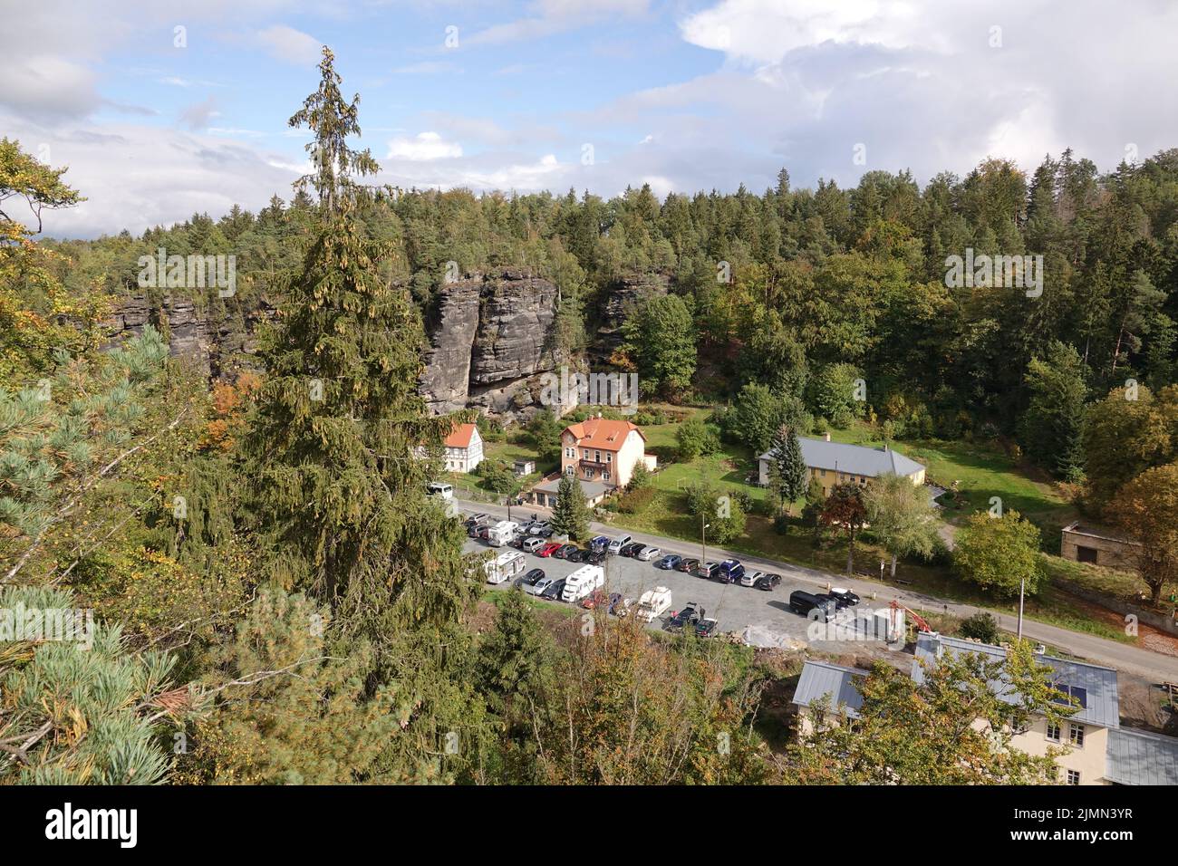 View of the rock cellar in the Biela Valley Stock Photo - Alamy