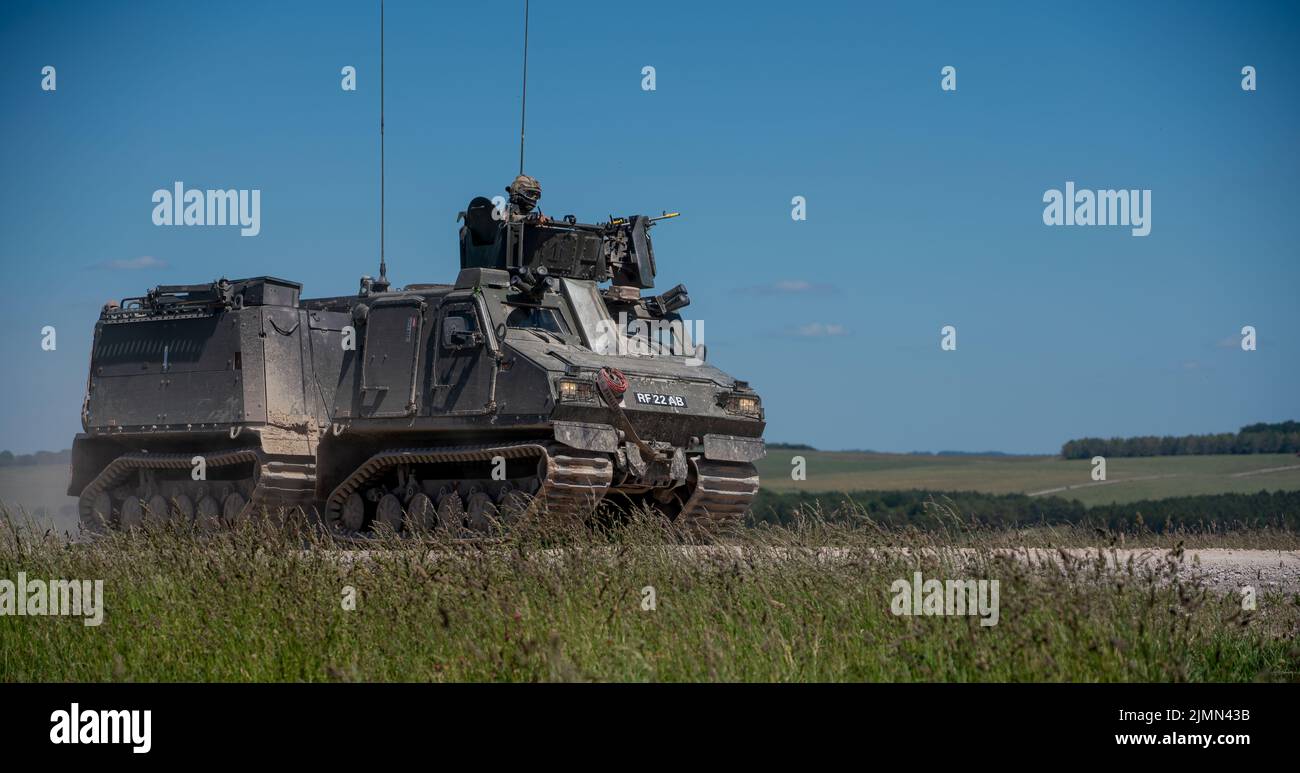 detailed closeup of a British Army BvS10 Viking all terrain armoured ...