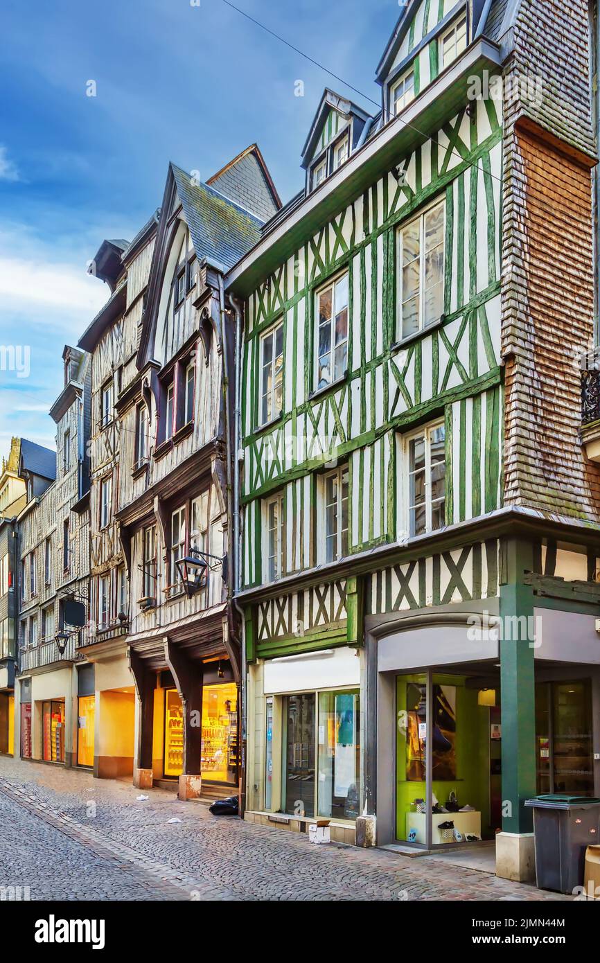 Street in Rouen, France Stock Photo - Alamy