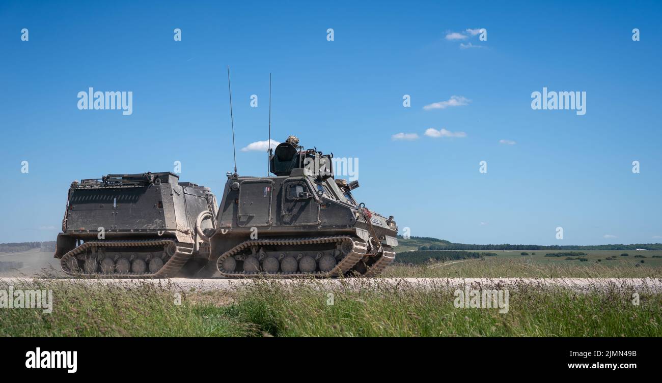 detailed closeup of a British Army BvS10 Viking all terrain armoured ...