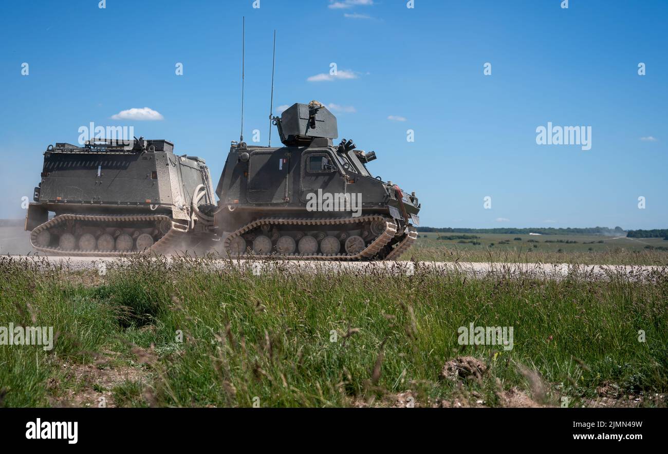 detailed closeup of a British Army BvS10 Viking all terrain armoured ...