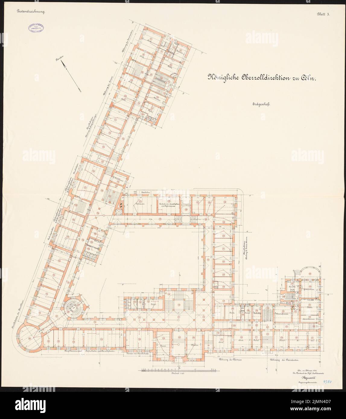 Unknown architect, chief customs directorate in Cologne (approx. 1913 ...