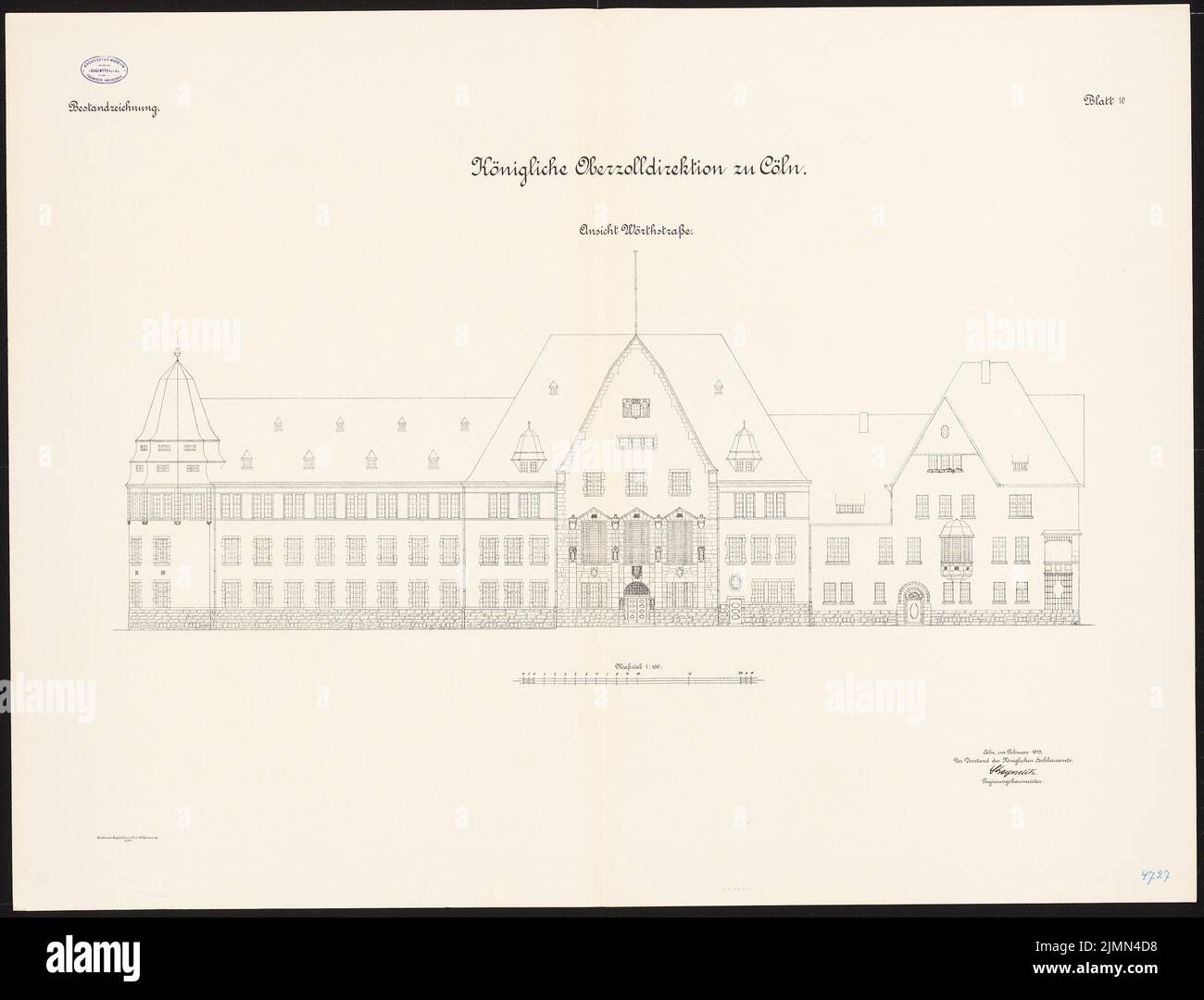 Unknown architect, chief customs directorate in Cologne (approx. 1913 ...