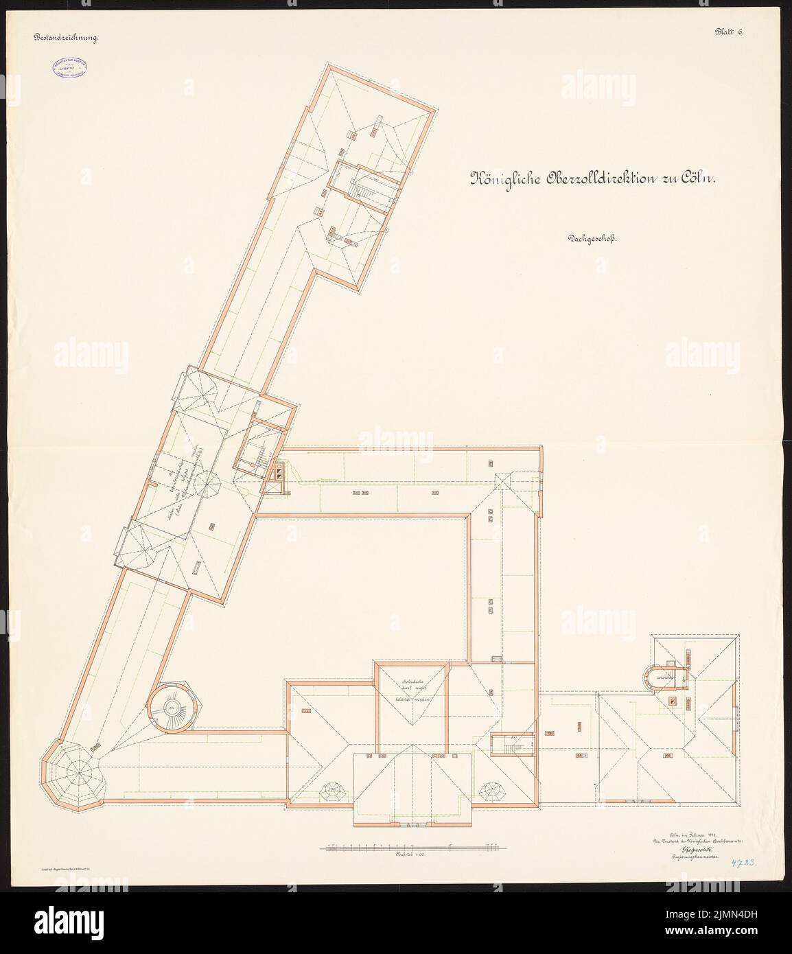 Unknown architect, chief customs directorate in Cologne (approx. 1913 ...