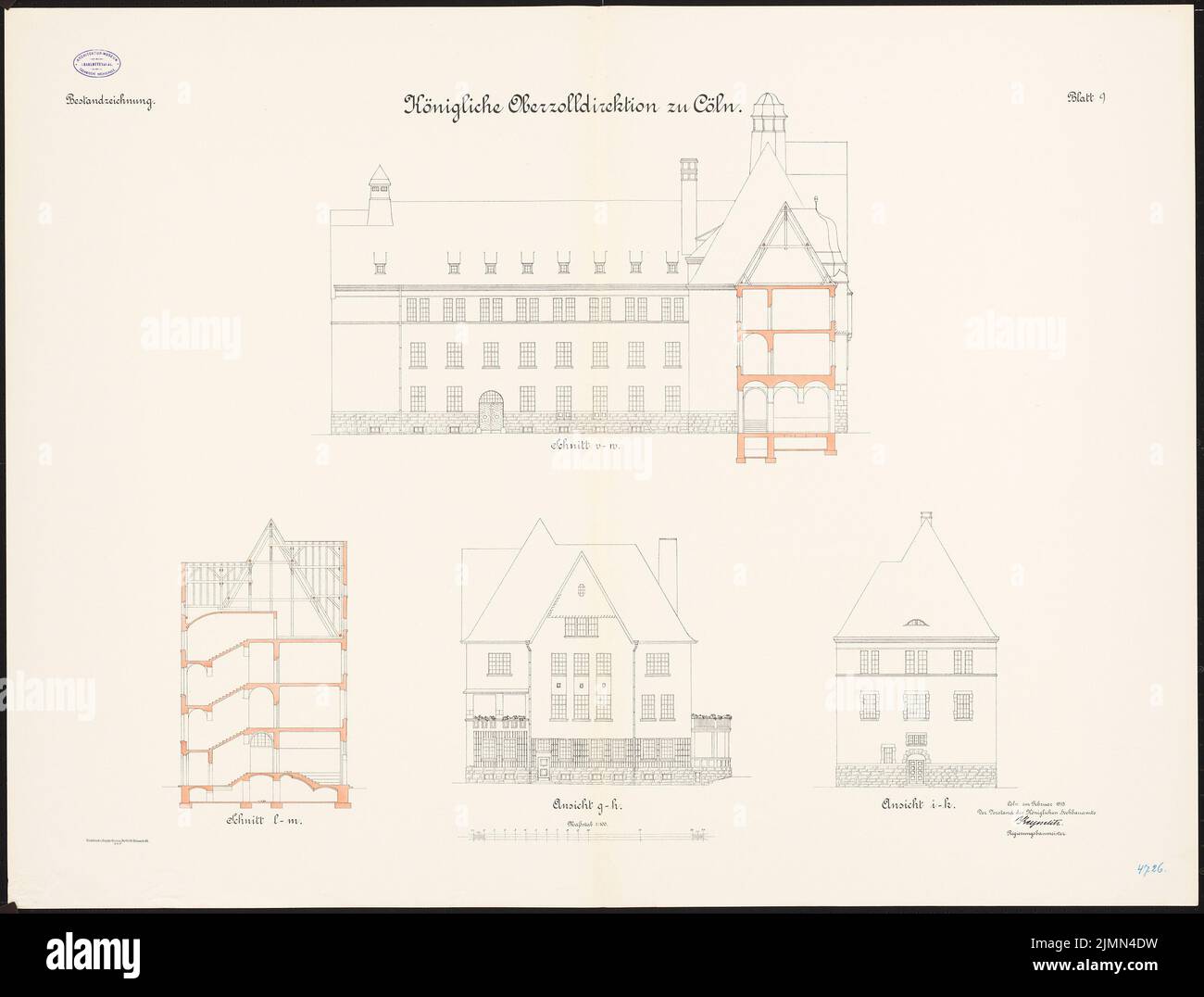 Unknown architect, chief customs directorate in Cologne (approx. 1913 ...