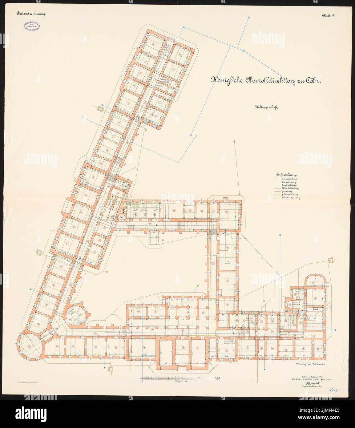 Unknown architect, chief customs directorate in Cologne (approx. 1913 ...