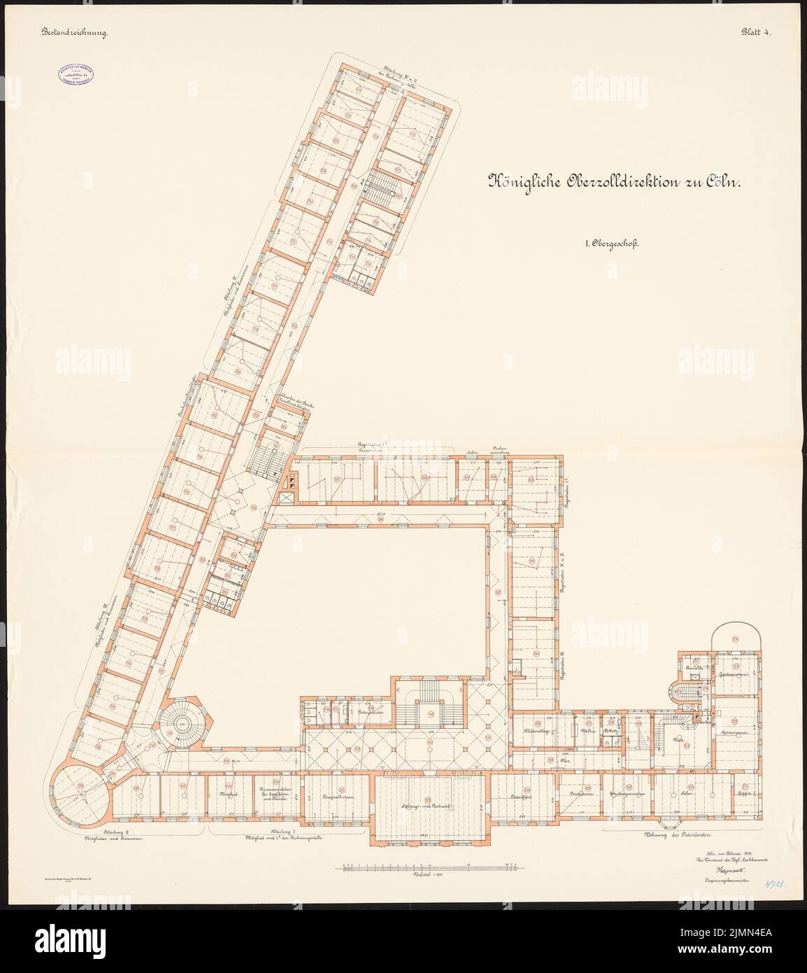 Unknown architect, chief customs directorate in Cologne (approx. 1913 ...