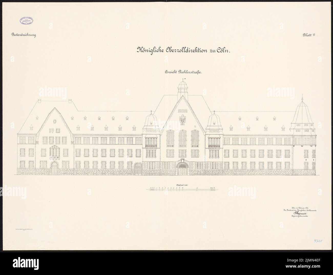 Unknown architect, chief customs directorate in Cologne (approx. 1913 ...