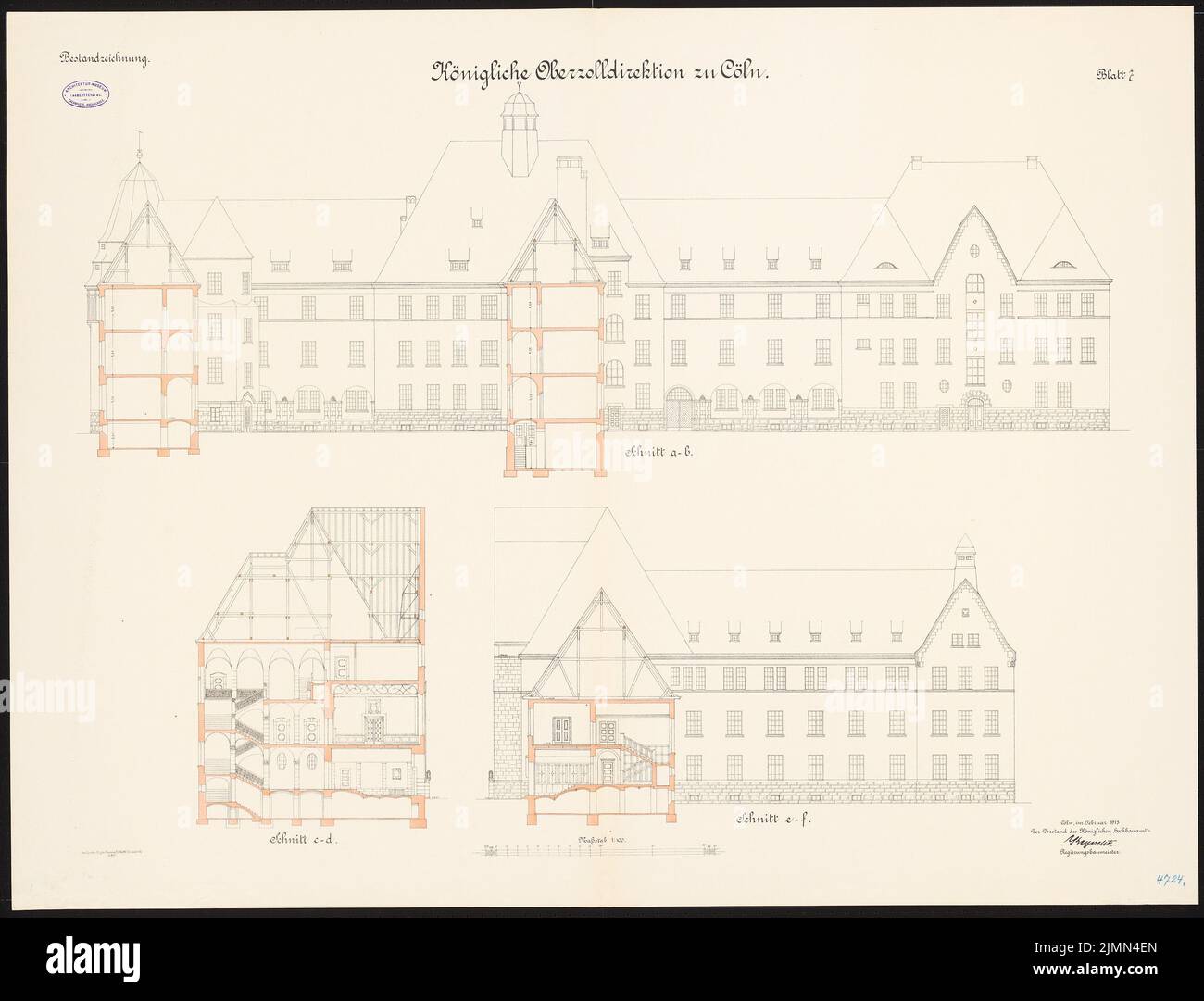 Unknown architect, chief customs directorate in Cologne (approx. 1913 ...