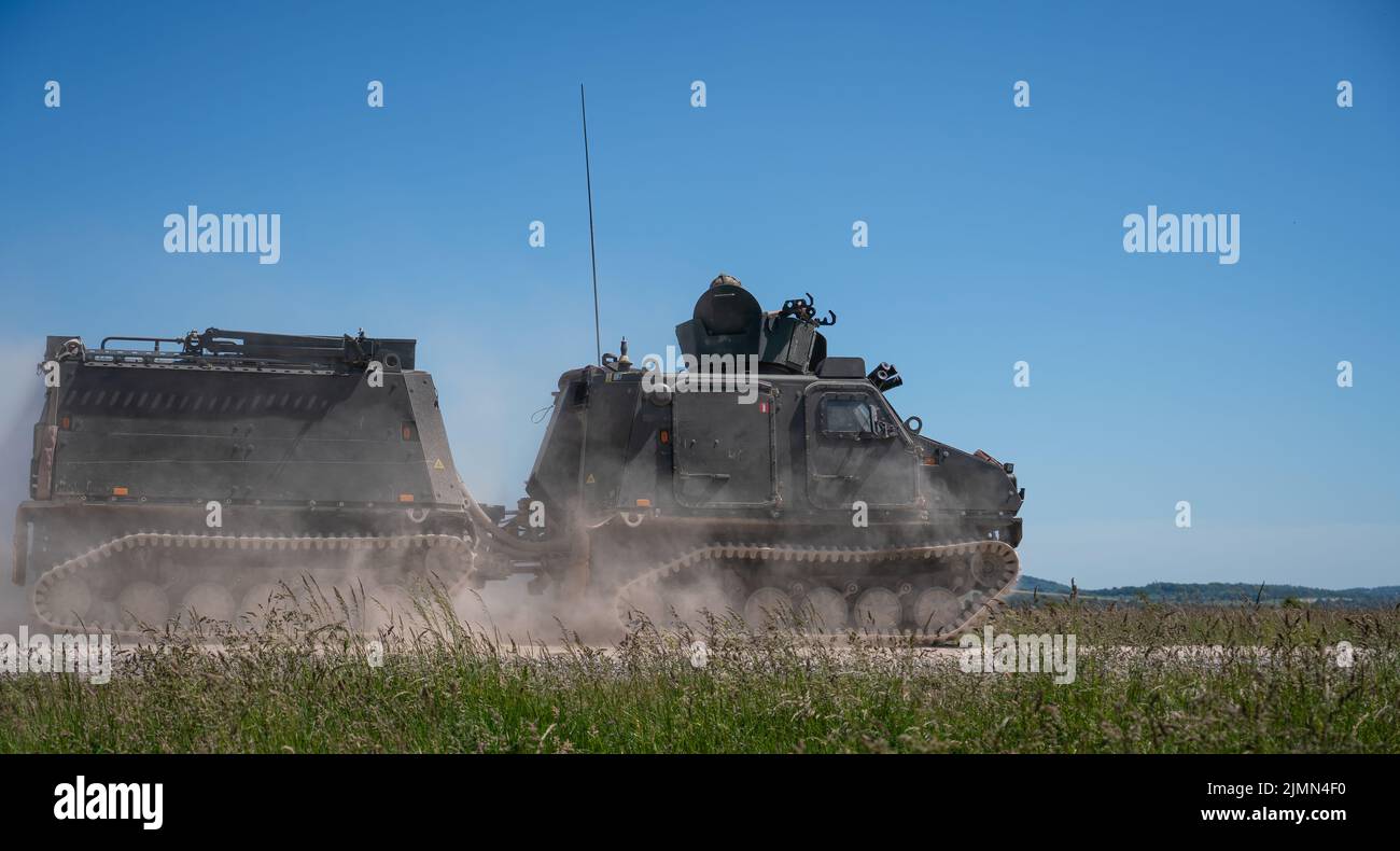 detailed closeup of a British Army BvS10 Viking all terrain armoured ...