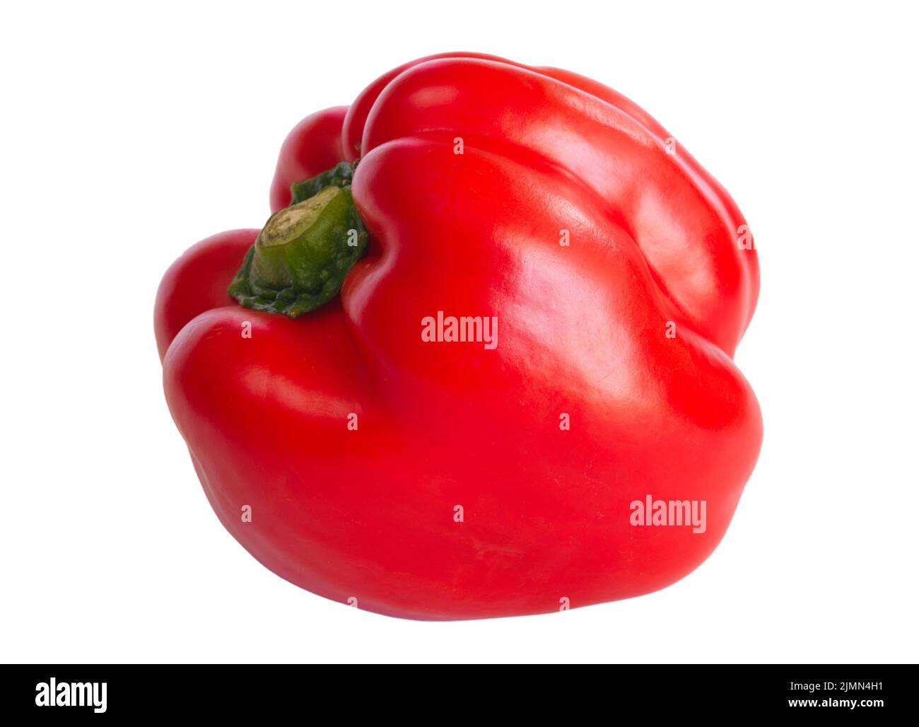 One red bell pepper isolated on white background Stock Photo - Alamy