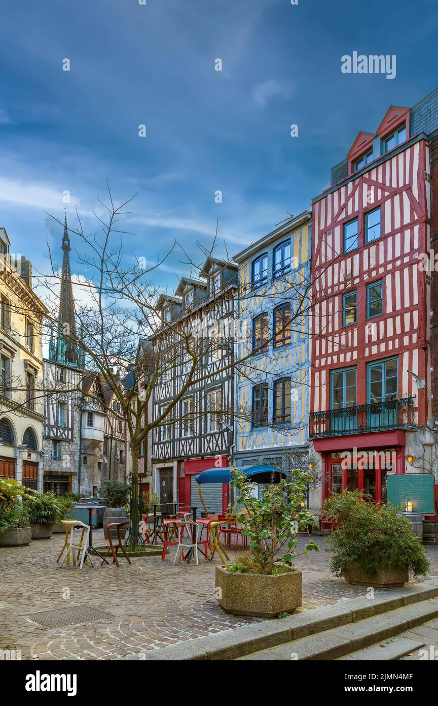Street in Rouen, France Stock Photo - Alamy