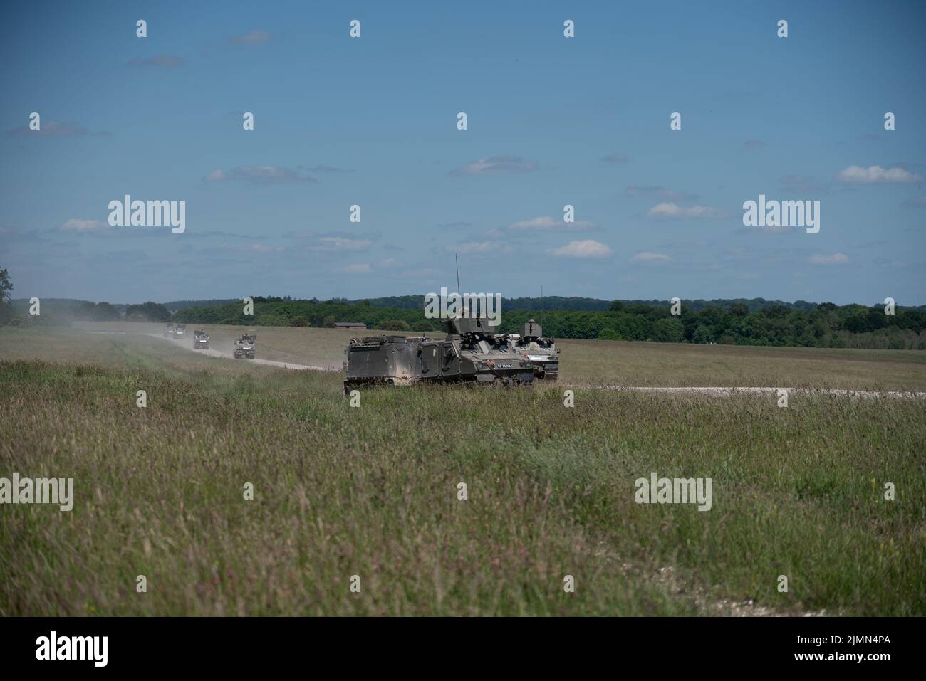British Army BvS10 Viking all terrain armoured vehicles in action on a ...