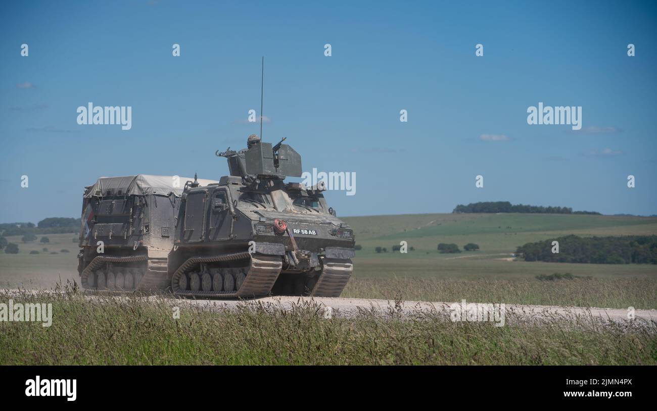 detailed closeup of a British Army BvS10 Viking all terrain armoured ...