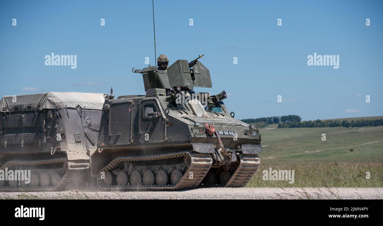 detailed closeup of a British Army BvS10 Viking all terrain armoured ...