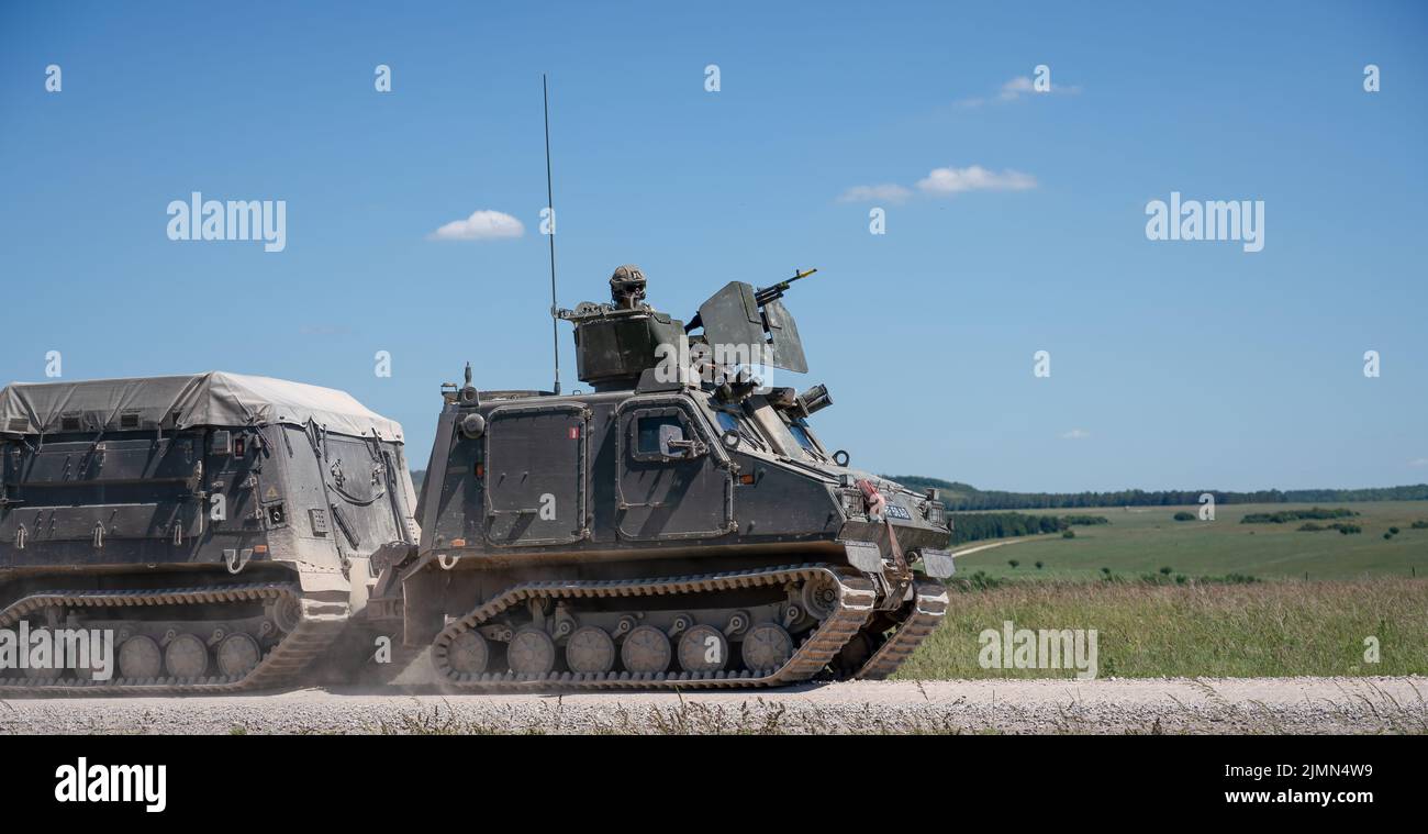 detailed closeup of a British Army BvS10 Viking all terrain armoured ...