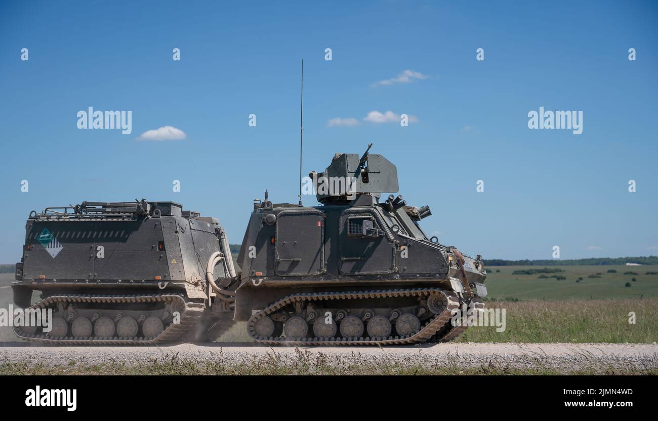 detailed closeup of a British Army BvS10 Viking all terrain armoured ...