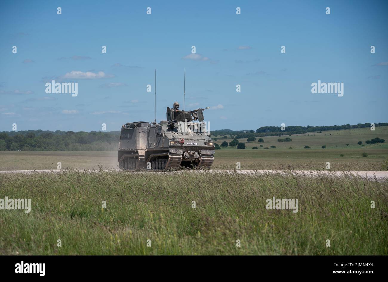closeup of a British Army BvS10 Viking all terrain armoured vehicle in ...