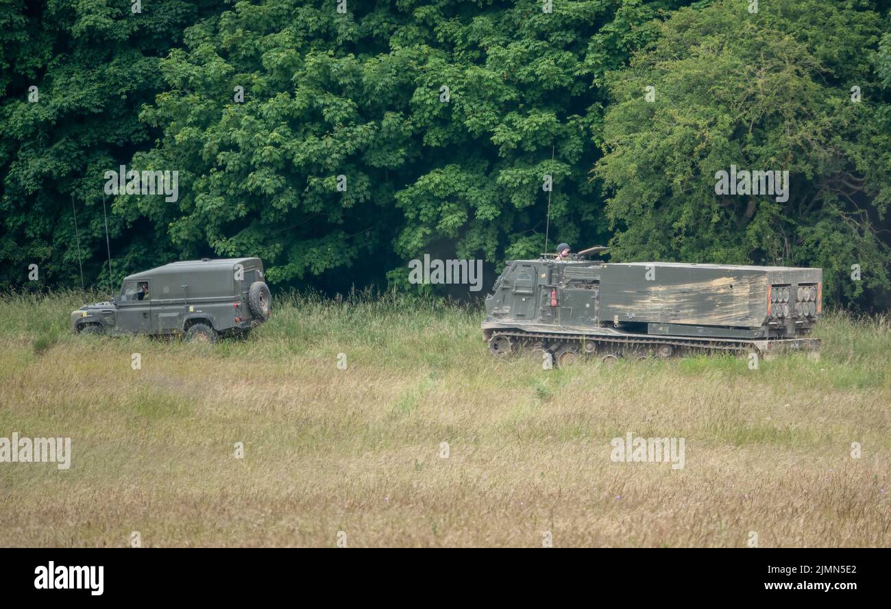 army M270 Multiple Launch Rocket System, self-propelled, multiple ...