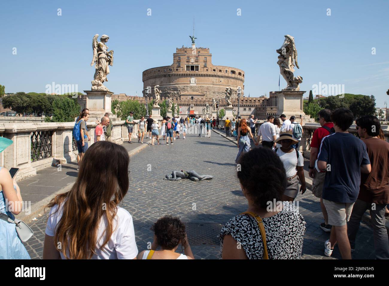 Rome, Italy. 7th Aug, 2022. View of the sculpture ''In Flagella Paratus ...