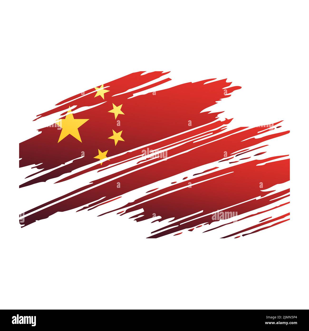 Flag China in the form traces brush Stock Photo - Alamy