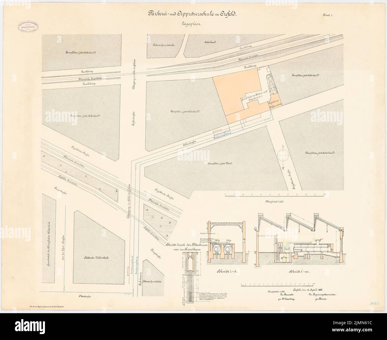 1896 lageplan hi-res stock photography and images - Alamy
