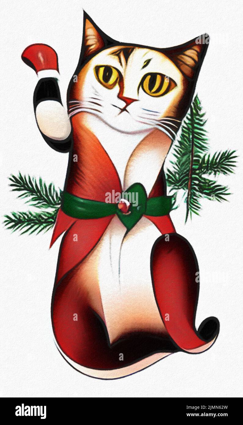 Christmas Cat Clip Art