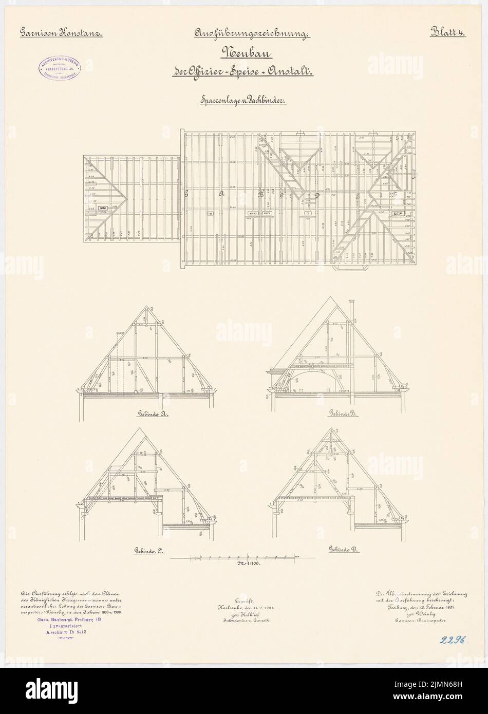 Wine League, garrison, officers' feed, Konstanz (1899-1900): floor plan ...
