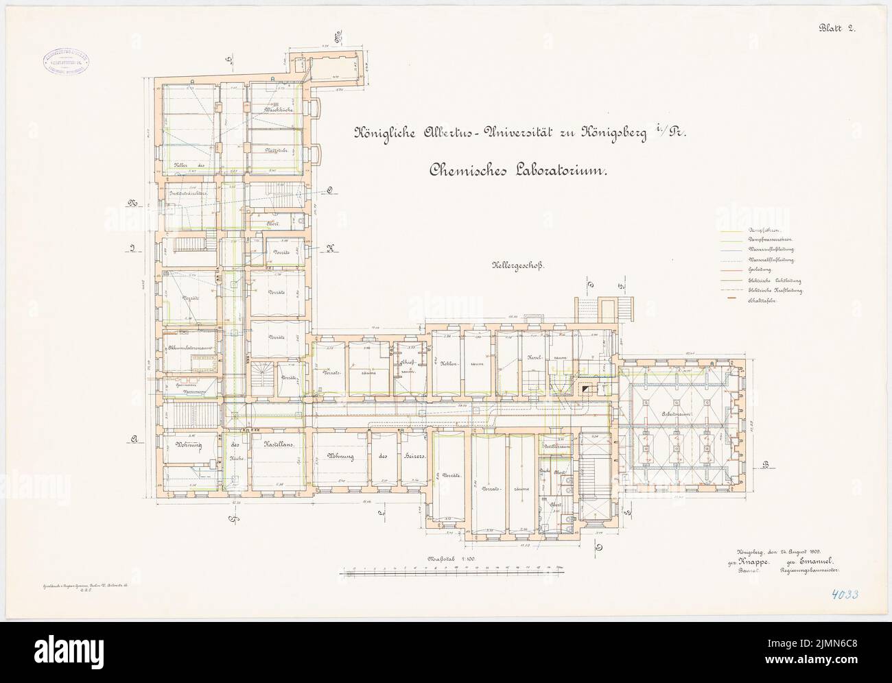 Unknown architect, chemical laboratory of the Albertus University ...