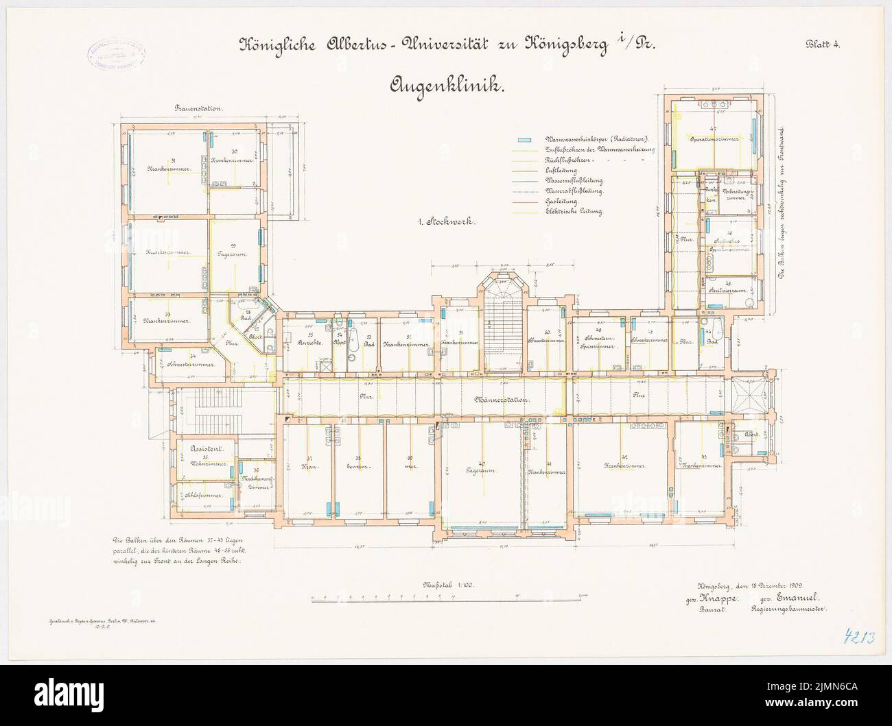 Unknown architect, eye clinic of the Albertus University Königsberg ...