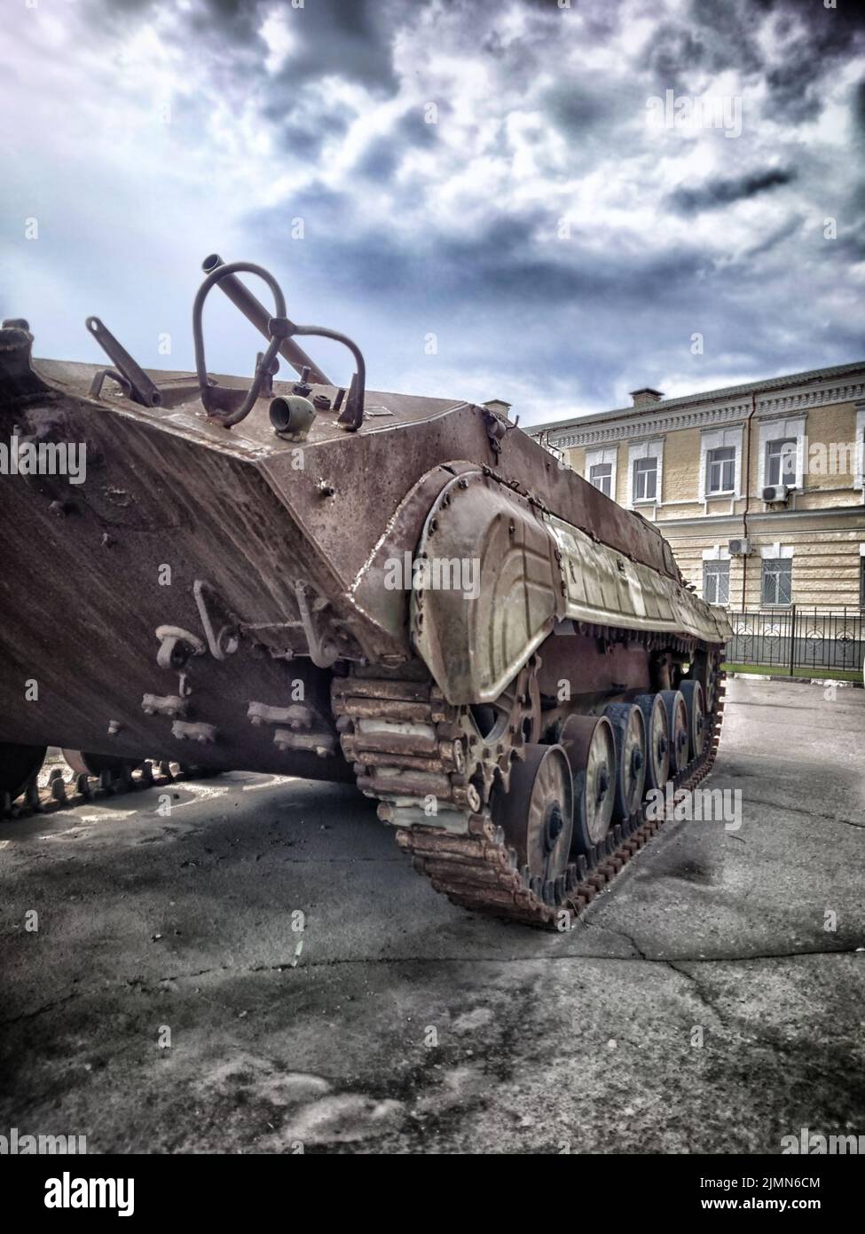 Low angle view military tank hi-res stock photography and images - Alamy