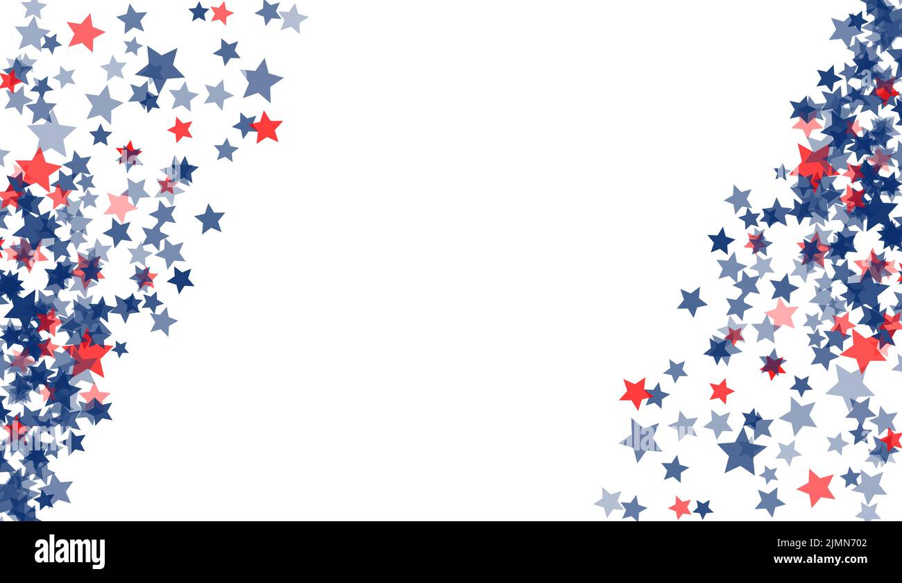 American Memorial Day stars background. Holiday confetti in USA flag ...