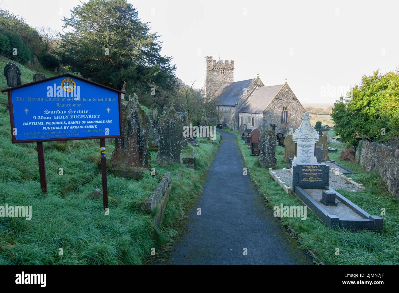 Church, Llanrhidian, North Gower, Wales, UK Stock Photo - Alamy
