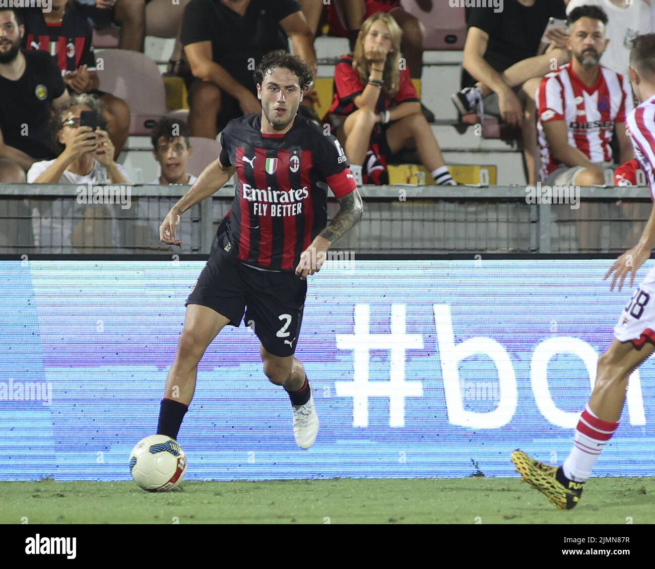 Davide Calabria of AC Milan play the ball during LR Vicenza vs AC Milan ...