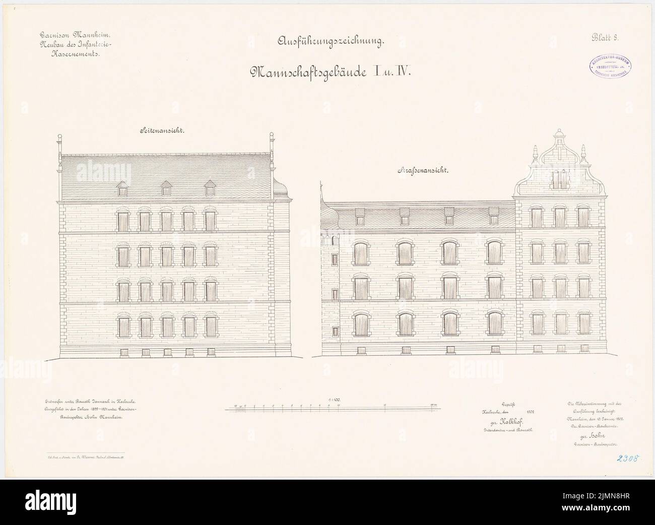 Jannasch, garrison of the infantry barrier in Mannheim. Team building ...