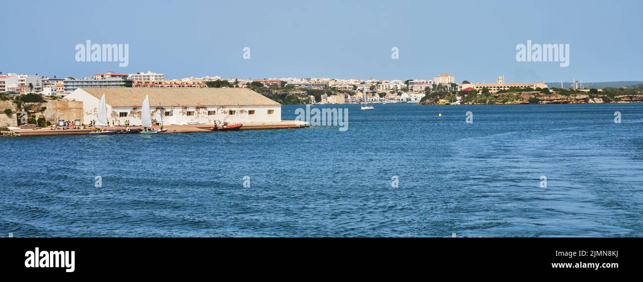 Cityscape of Mahon (Mao) capital city in Menorca, Spain Stock Photo - Alamy