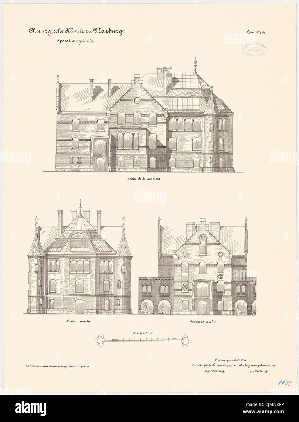 Unknown architect, surgical clinic of the Philipps University Marburg ...