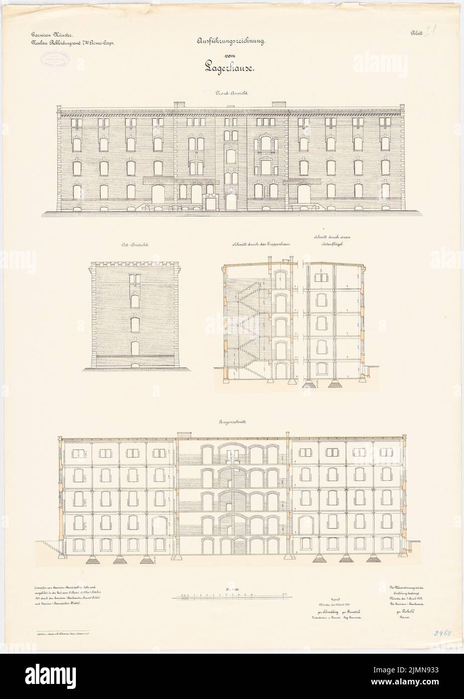 Hahn, clothing office of the VII. Army corps in Münster (1898-1901 ...