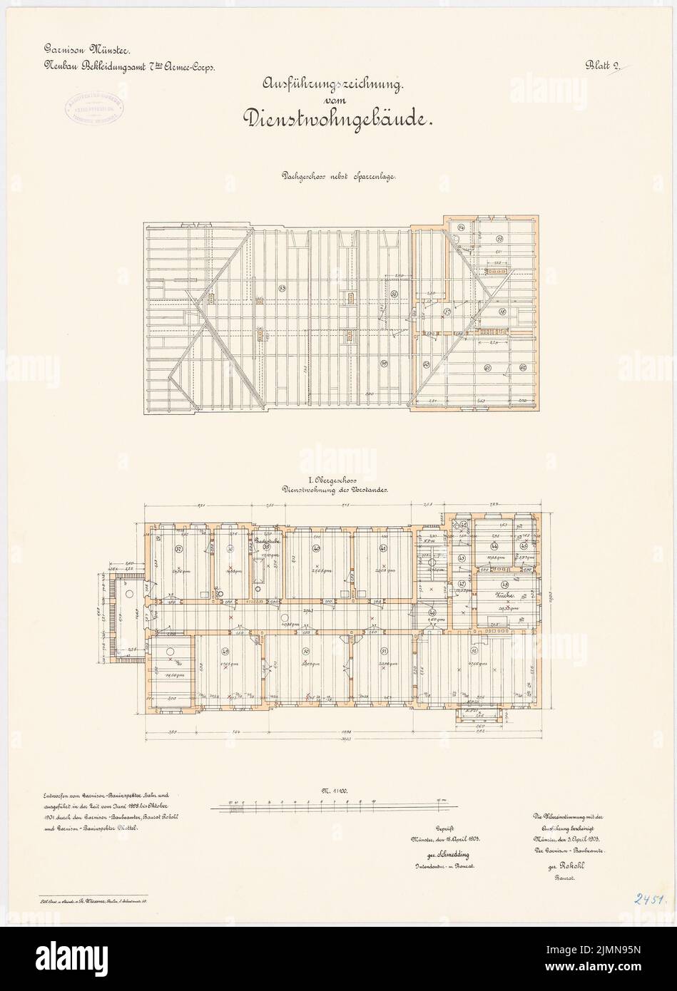 Hahn, clothing office of the VII. Army corps in Münster (1898-1901 ...