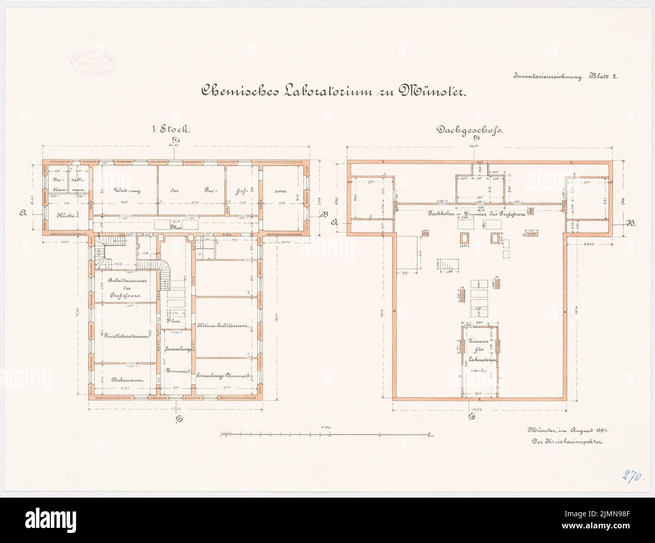 Unknown architect, University in Münster. Chemical laboratory (1891 ...
