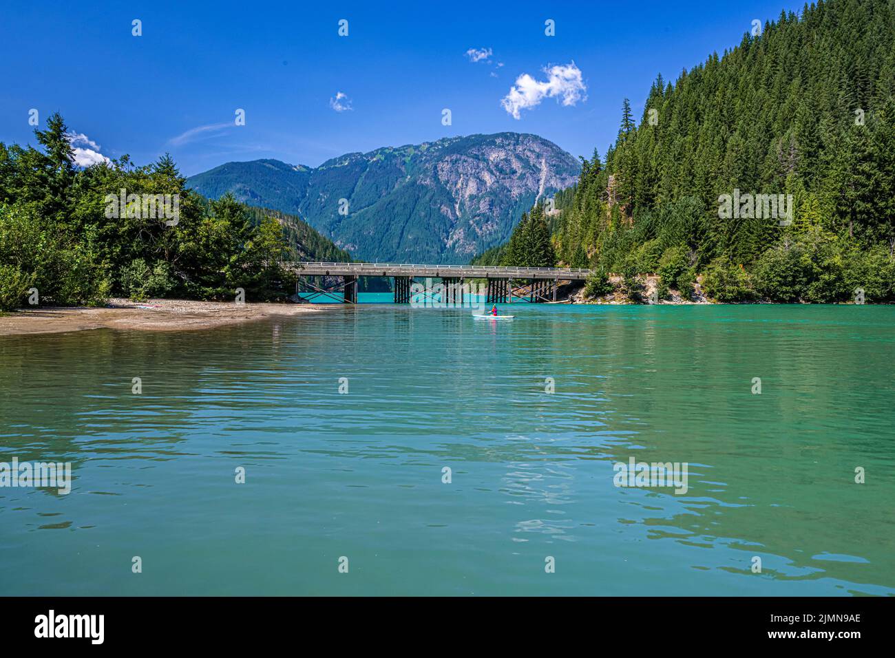 An overlooking landscape view of North Cascades NP, Washington Stock ...