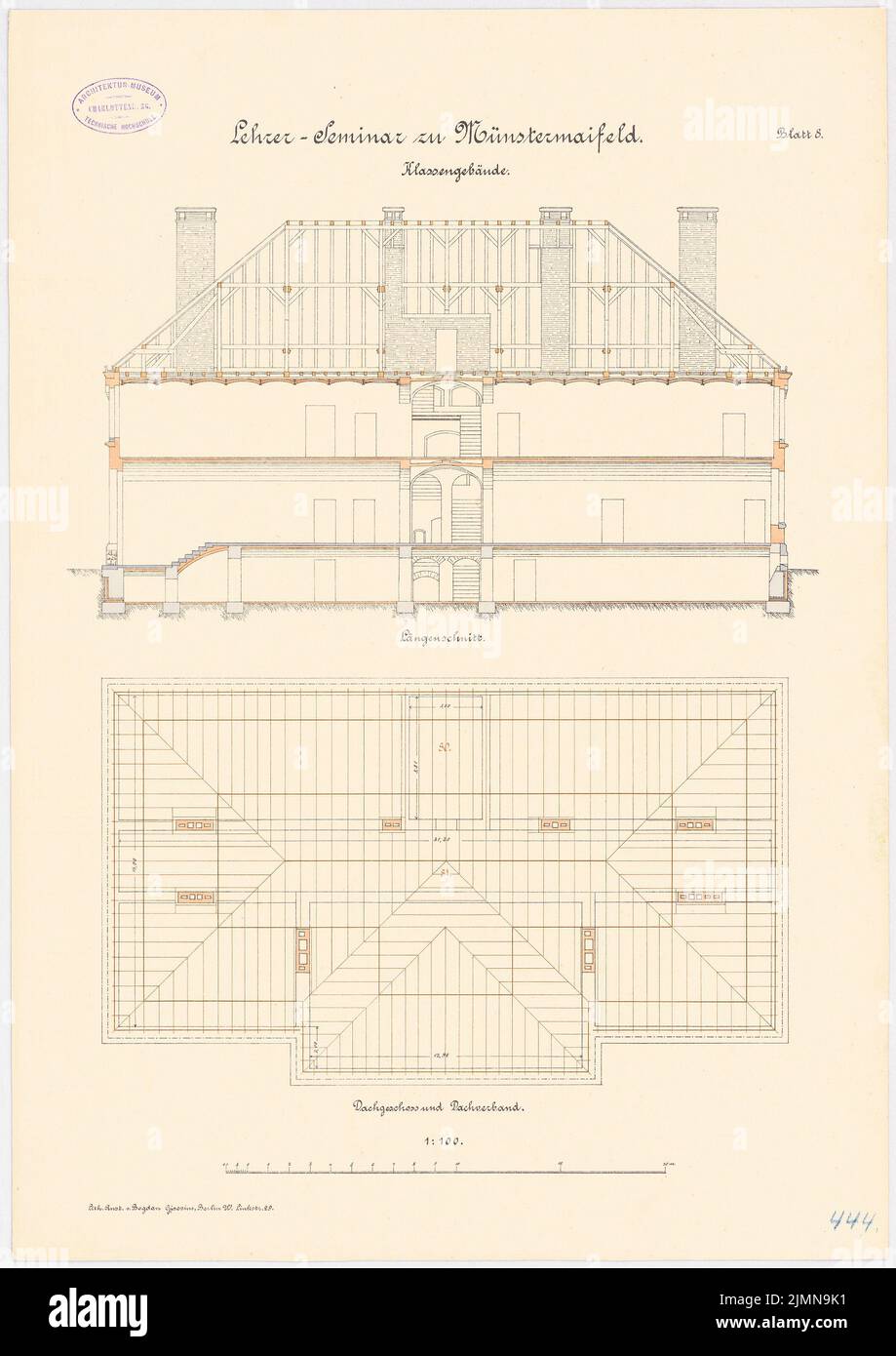 Unknown architect, teachers' seminar in Münstermaifeld (approx. 1890 ...